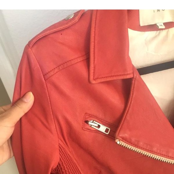 IRO | Jackets & Coats | Iro Cherry Red Leather Jacket | Poshmark